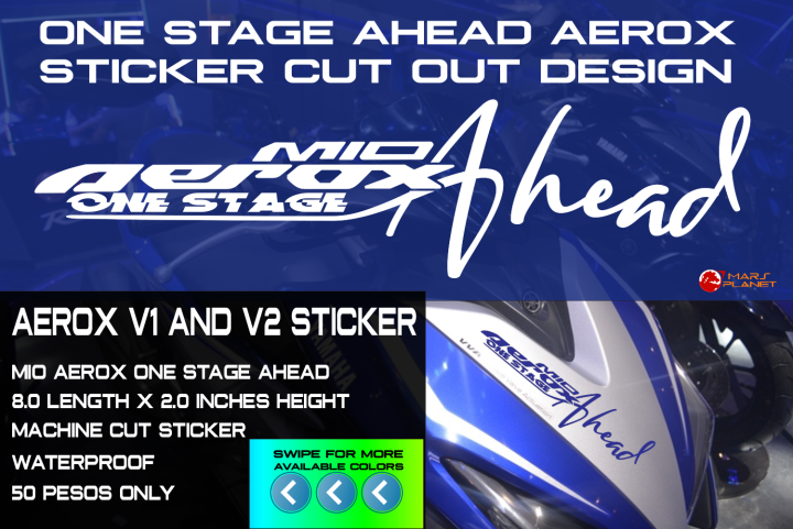 One Stage Ahead Sticker For Yamaha Aerox V1 V2 Machine Cut Out ...