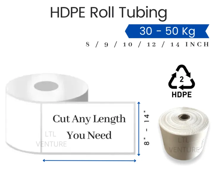 HDPE Plastic Roll Tubing/Cut Any Length You Need/Cut to Size/8/9/10/12 ...