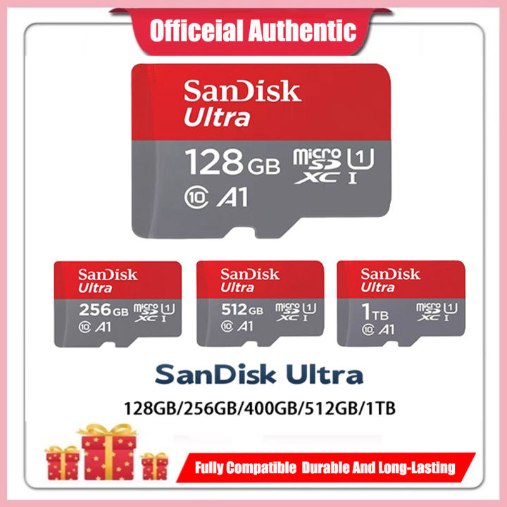 SanDisk Ultra Class 10 U1 A1 128GB 256GB 400GB 512GB 1TB A1 Series micro SD, Up to 150MB/s ...