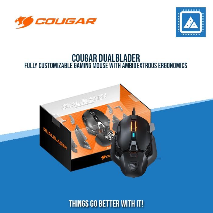 DUALBLADER Fully Customizable Gaming Mouse With Ambidextrous Ergonomics ...