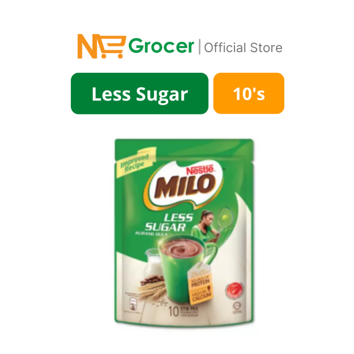 Nestle Milo Activ-Go Less Sugar 3 in 1 Chocolate Malt Powder (10s x 27g ...