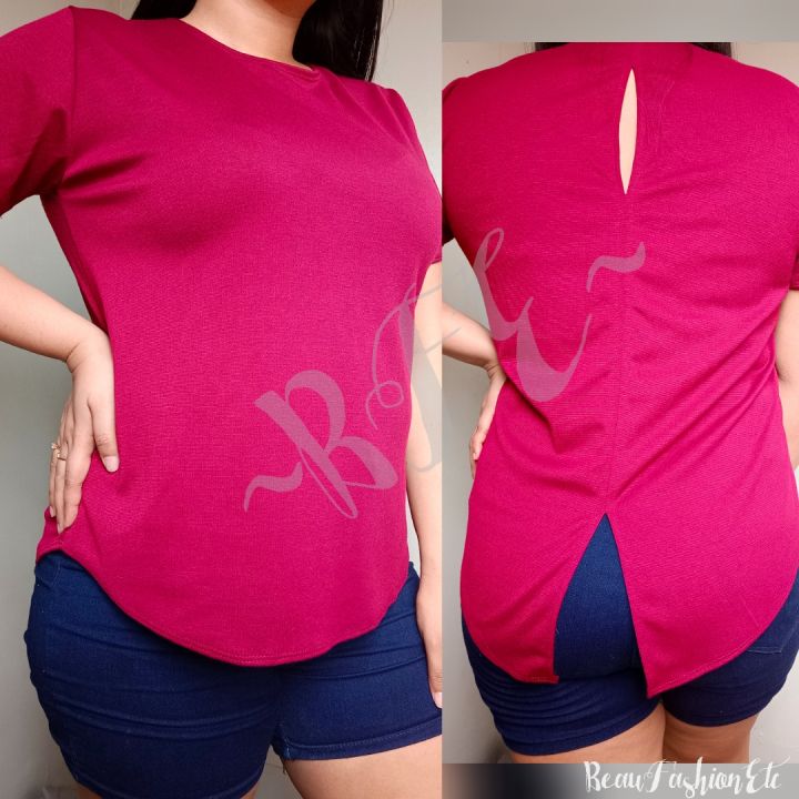 Sharie Back Slit Top Plus Size (L-XL) | Lazada PH