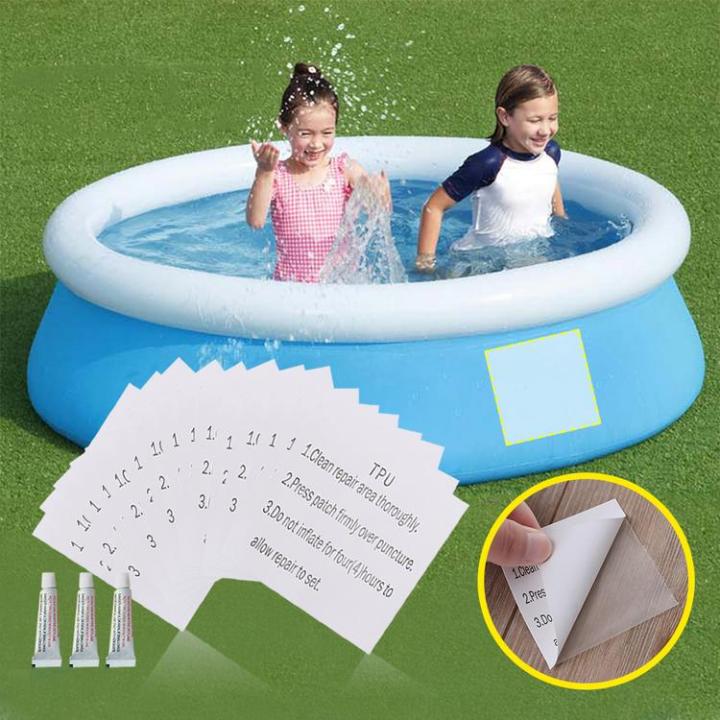 Repair Patches Kit for Inflatable Swimming Pool Waterproof Vinyl ...