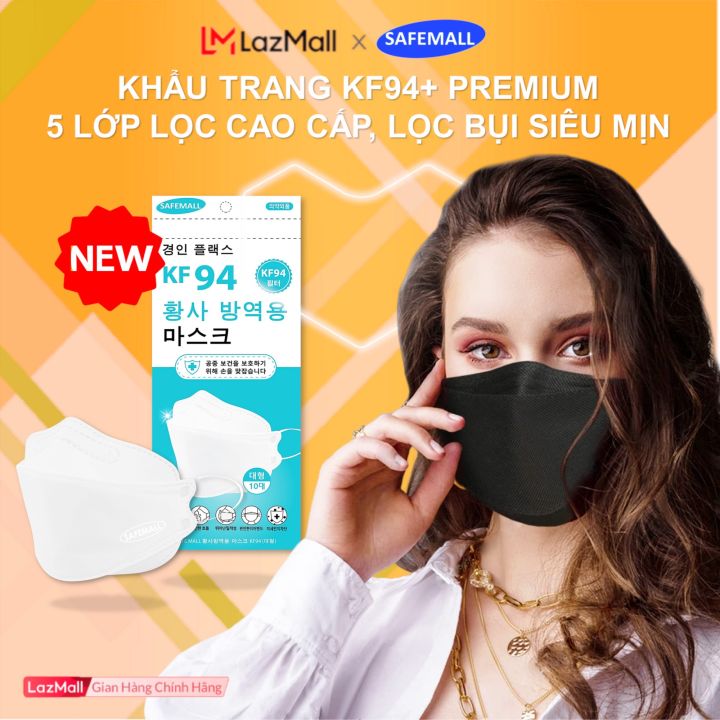 [HOT] Thùng 300 Khẩu trang y tế KF94 SafeMall 5 lớp lọc Premium N99+ Korea Technology , Thùng ...