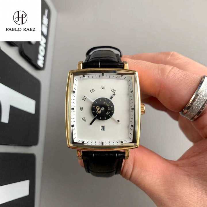 PABLO RAEZ นาฬิกาผู้ชายของแท้สไตล์มินิมอล,นาฬิกาข้อมือควอทซ์ทันสมัยดู ...