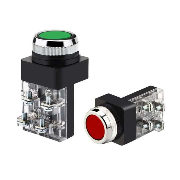 Flat Head Push Button Switch - RED & GREEN ( 25mm - 30mm ) | Lazada PH