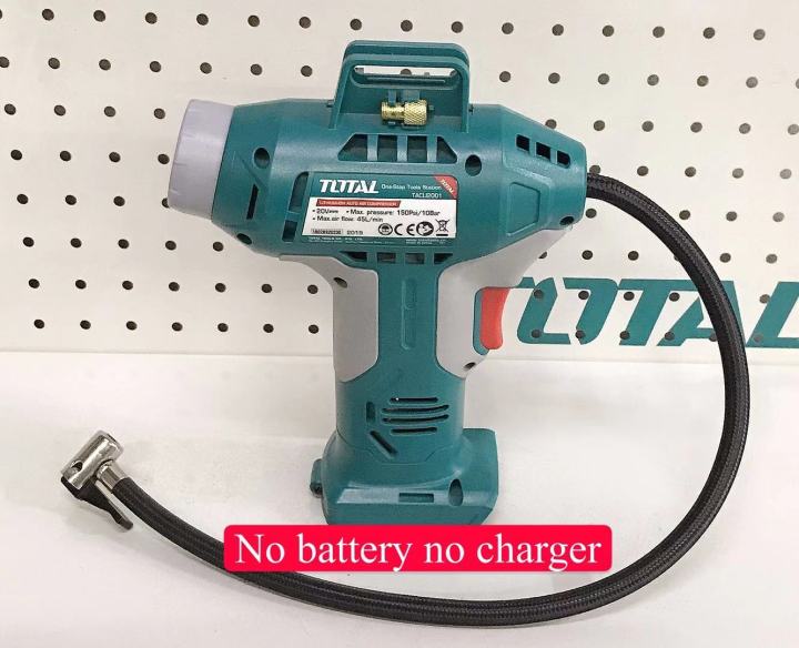 TOTAL Lithium-ion Auto Air Compressor 150psi 20V (NO BATTERY AND ...
