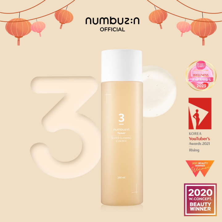 numbuzin No.3 Super Glowing Essence Toner (200ml) | Lazada