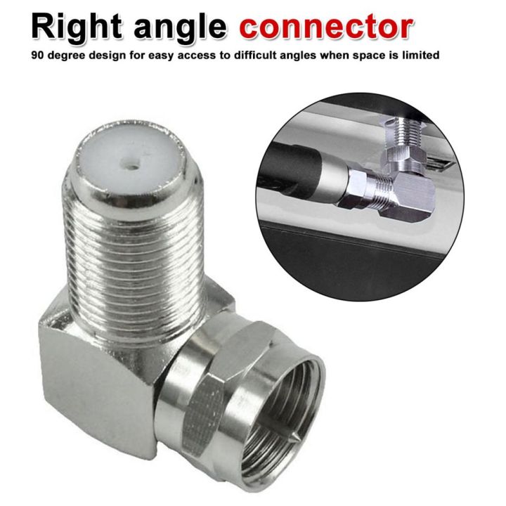 90 Degree 5Pcs/set F Male to F Female Right Angle RF Coaxial Antenna ...