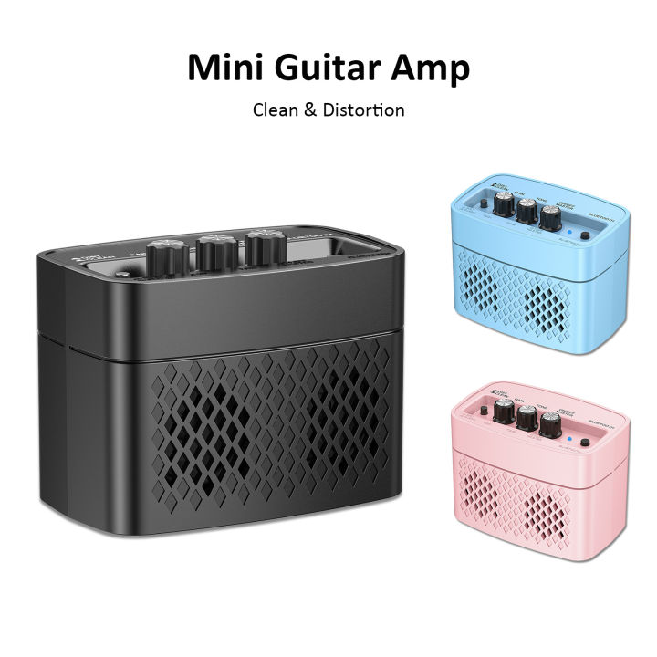 Aroma AG-05 Mini Guitar Amplifier 5W With Clean & Distortion Effects Rechargeable Portable ...