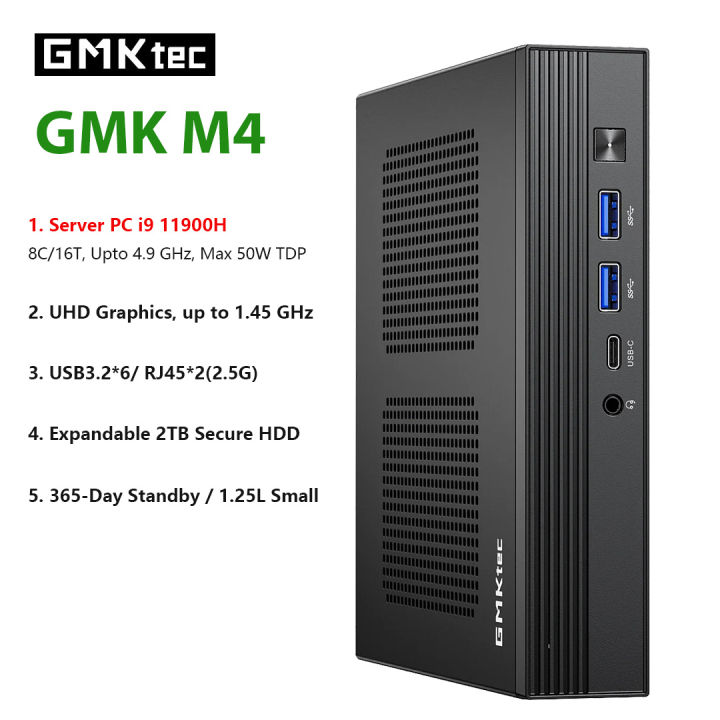 GMKtec M4 Mini PC i9-11900H DDR4 3200Mhz M.2 2280 PCIE4 Window11Pro BT5 ...