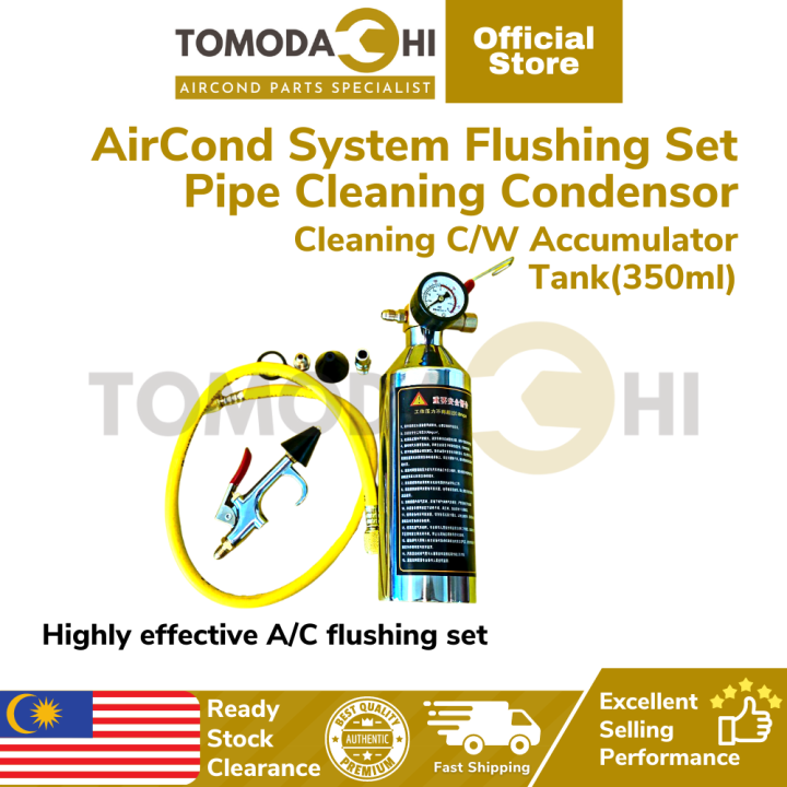 TOMODACHI Car Aircond Flushing Tool Set 350ml Mesin Flushing Aircond ...