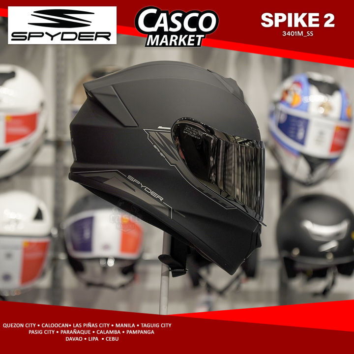 SPYDER SPIKE2 (VERSION2) FULL FACE SINGLE VISOR MOTORCYCLE HELMET (WITH ...