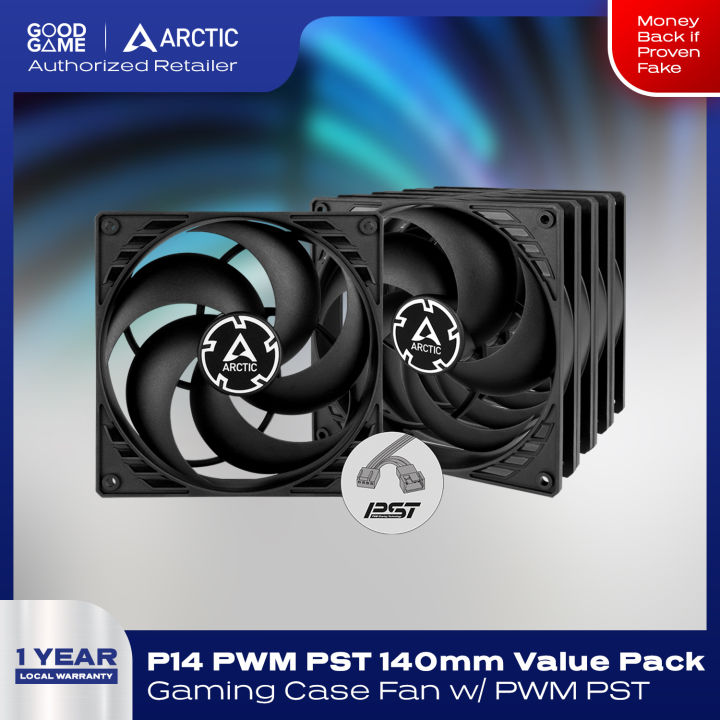 Arctic P14 PWM PST 5 Value Pack 140 mm Case Fan with PWM Sharing ...