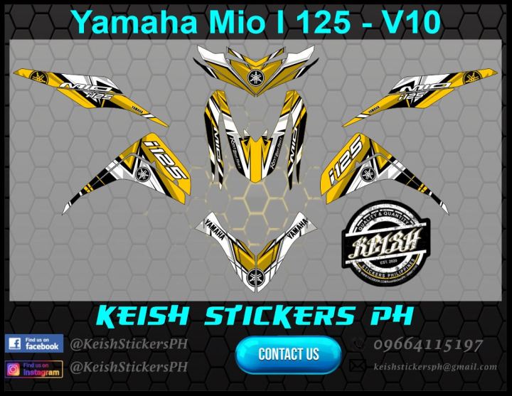 YAMAHA Mio I 125 Decal Kit - V10 | Lazada PH