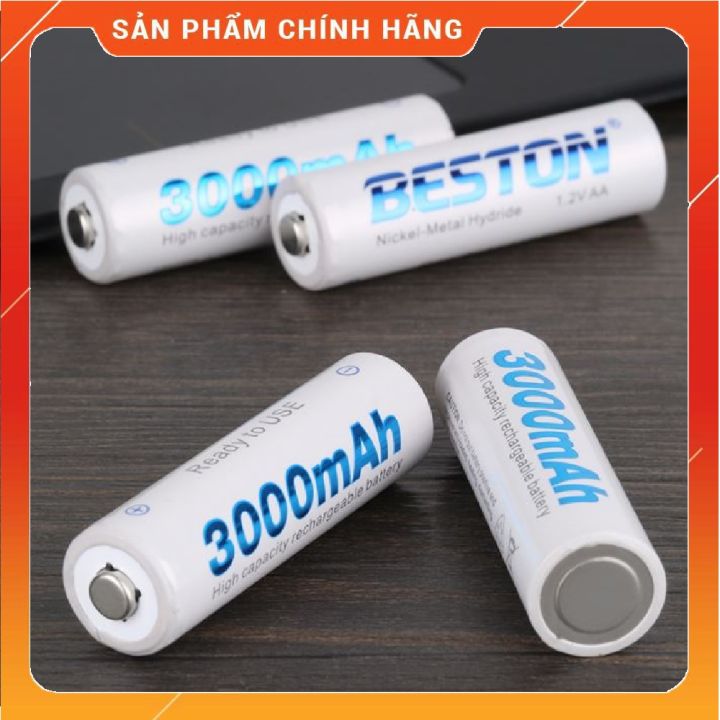 Set 4 pin sạc AA 3000mAh 3300mAh (không kèm sạc) Tặng kèm hộp nhựa đựng ...