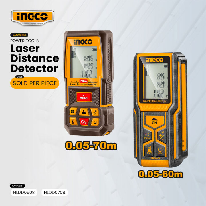 Ingco 60m/70m Laser Distance Detector 635Nm Digital Laser Rangefinder ...