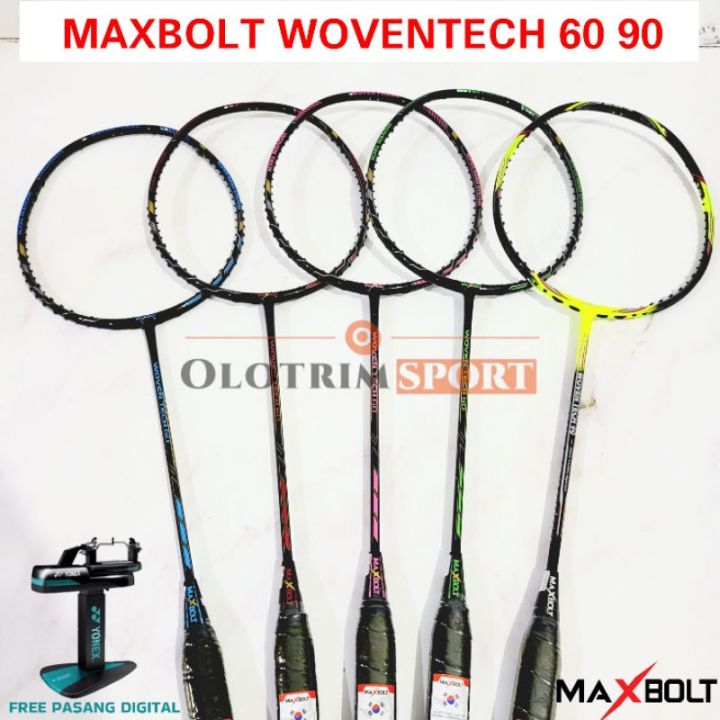 Raket Badminton MaxBolt Woven Tech 60 90 35lbs Original bisa bayar di ...