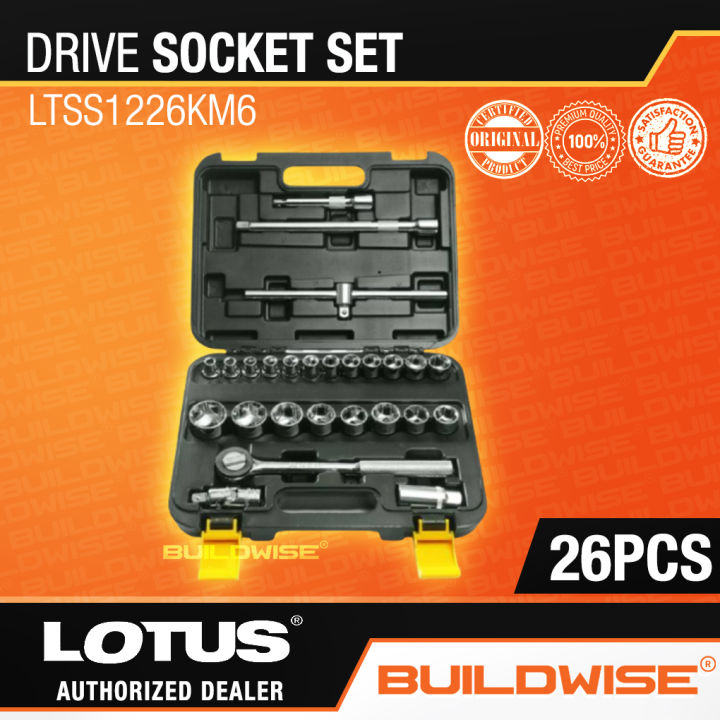 Lotus Drive Socket Set 26 Pcs 1/2 Inch LTSS1226KM6「BUILDWISE®」 | Lazada PH