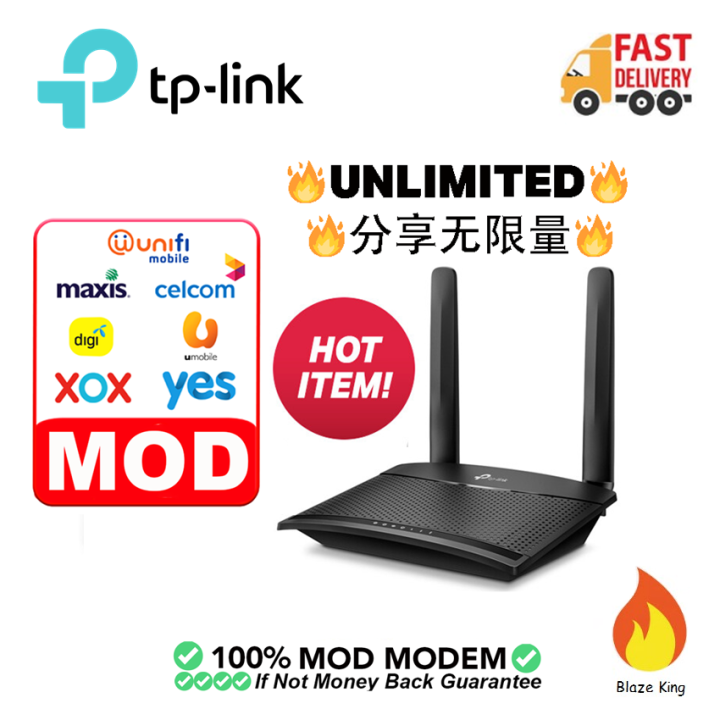 TP-Link UNLIMITED MR100 4G LTE Router Sim Card Modem Wi-Fi Router-by ...
