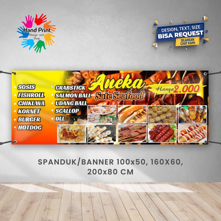 Spanduk Banner Jajanan Seafood Snack Sosis Bakar C Gratis Memesan ...