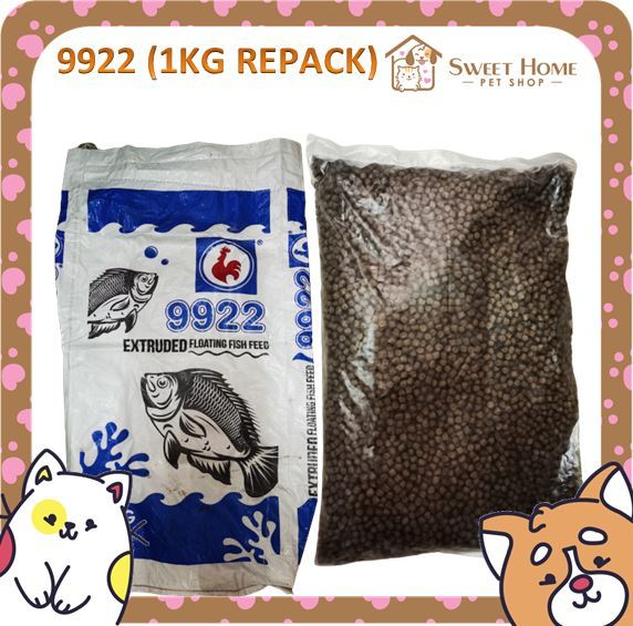 9922 Extruded Floating Fish Feed [1KG REPACK] (Makanan Ikan, Pallet ...