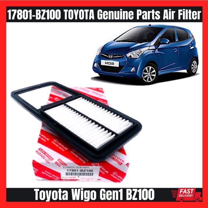 17801-BZ100 TOYOTA Genuine Parts Air Filter for Toyota Wigo Gen1 BZ100 ...