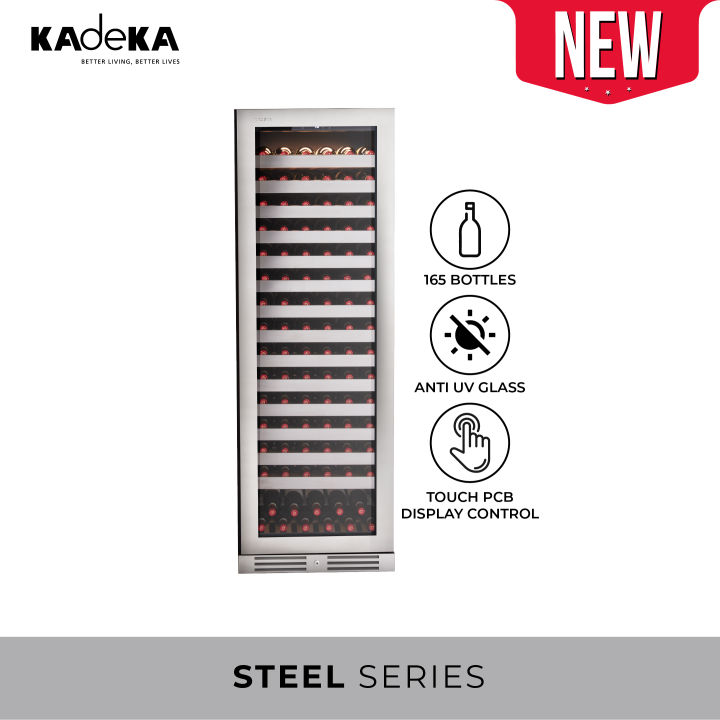 KADEKA KN168EW Steel Series165 Bottles Wine Chiller | Lazada Singapore