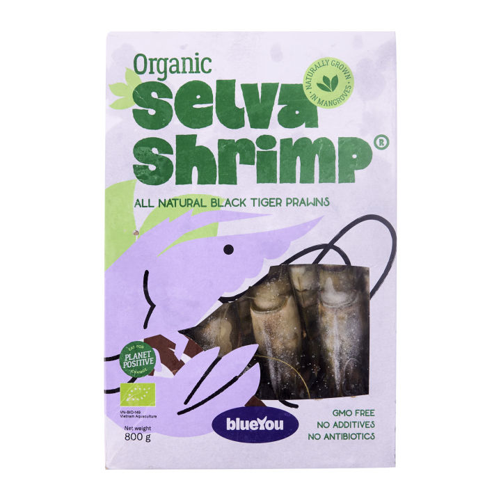 Blue You Organic Selva Shrimp Raw All Natural Whole Black Tiger Prawns ...