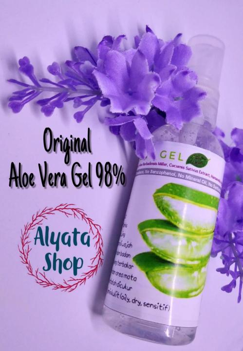 Aloe Vera Gel 98 Original 60ml Tanpa Alkohol Aloe Vera Shooting Gel