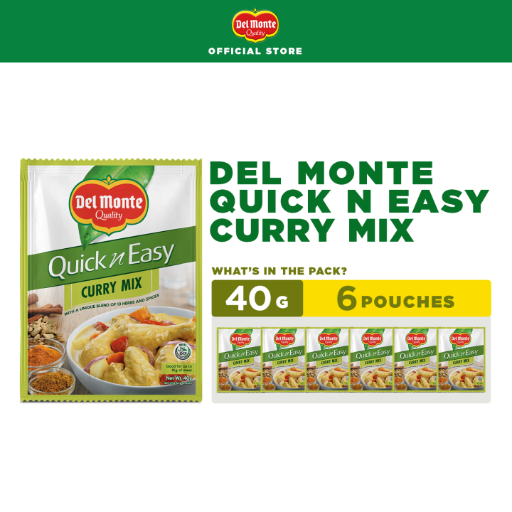 DEL MONTE Quick n Easy Curry Mix to Cook Like an Expert - 40g x 6 | Lazada PH