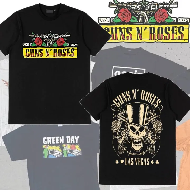 Baju Guns N Roses T-shirt Rock Band GnR Print Cotton Tee Men Women ...
