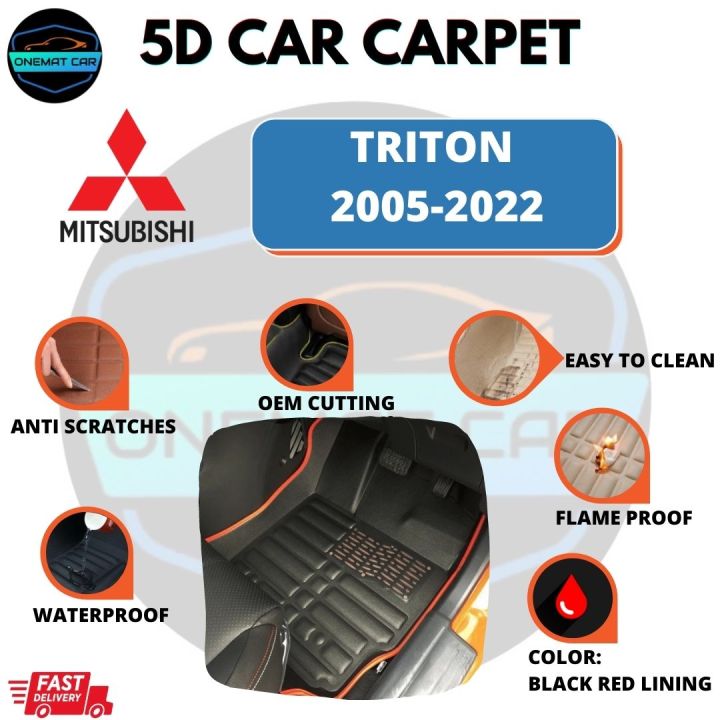 5D CAR CARPET KARPET KERETA MITSUBISHI TRITON/XPANDER 2018-2022 5D ...