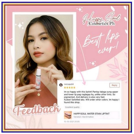 Lip Tint Long Lasting and water proof (Happy Soul Cosmetics Most ...