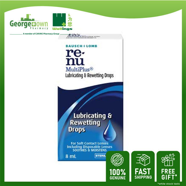 BAUSCH & LOMB RENU MULTIPLUS LUBRICATING & REWETTING DROP 8ML | Lazada