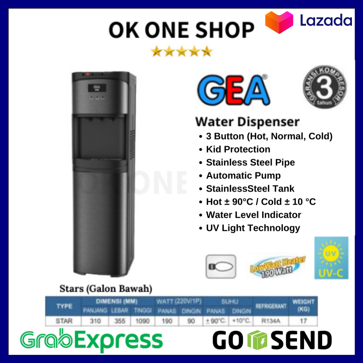 Gea Dispenser Galon Bawah Star | Lazada Indonesia
