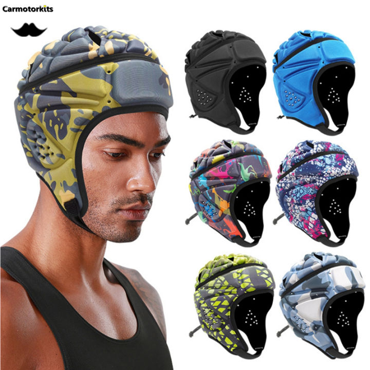 Adjustable Rugby EVA Padded Headgear Football Goalkeeper Soft Head ...