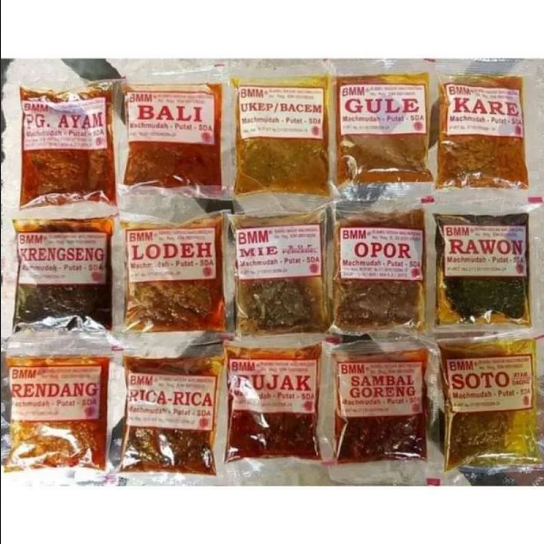 BMM Bumbu Masak Machmudah Instan / Bumbu giling / bumbu halus instan ...