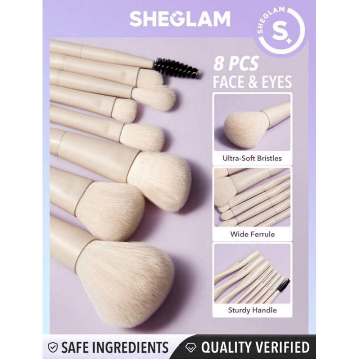 พร้อมส่ง SHEGLAM PRO CORE BRUSH KIT แปรงแต่งหน้าเซ็ต 8 ชิ้น | Lazada.co.th