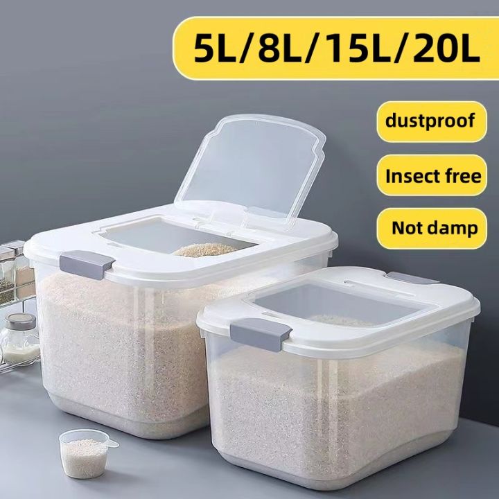 5-20kg Rice Storage Container Food Storage Containers with Lids | Lazada PH