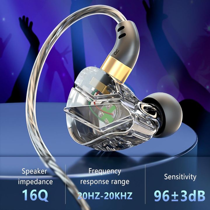 Wired , in Ear Monitor IEM Wired , 10mm Dual ic Circuit Dynamic Driver ...