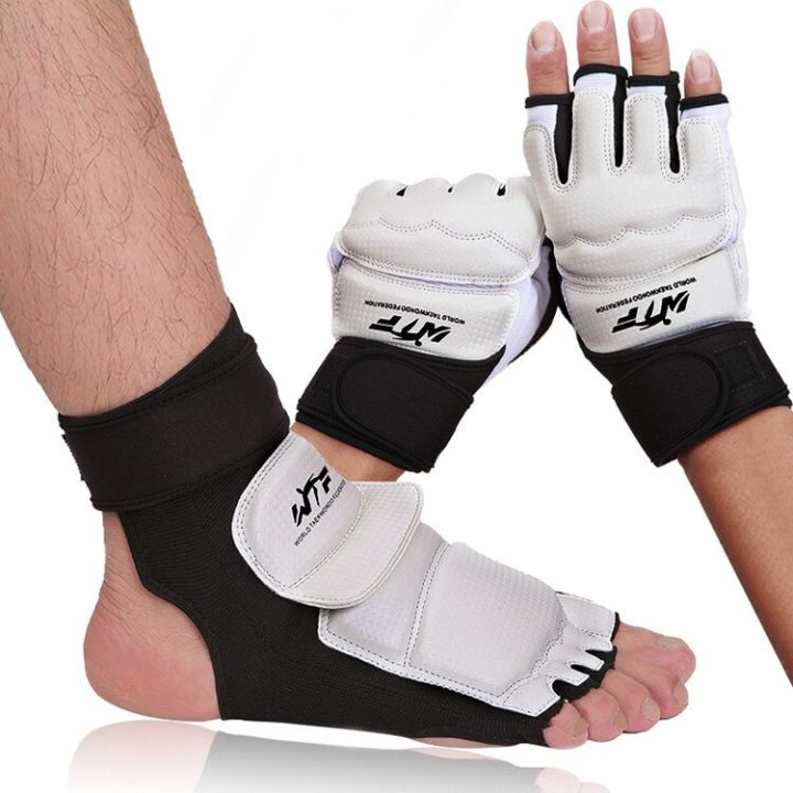 1 Pair (2 Pieces) Taekwondo Gloves / Foot Protector MMA WTF for Adult ...