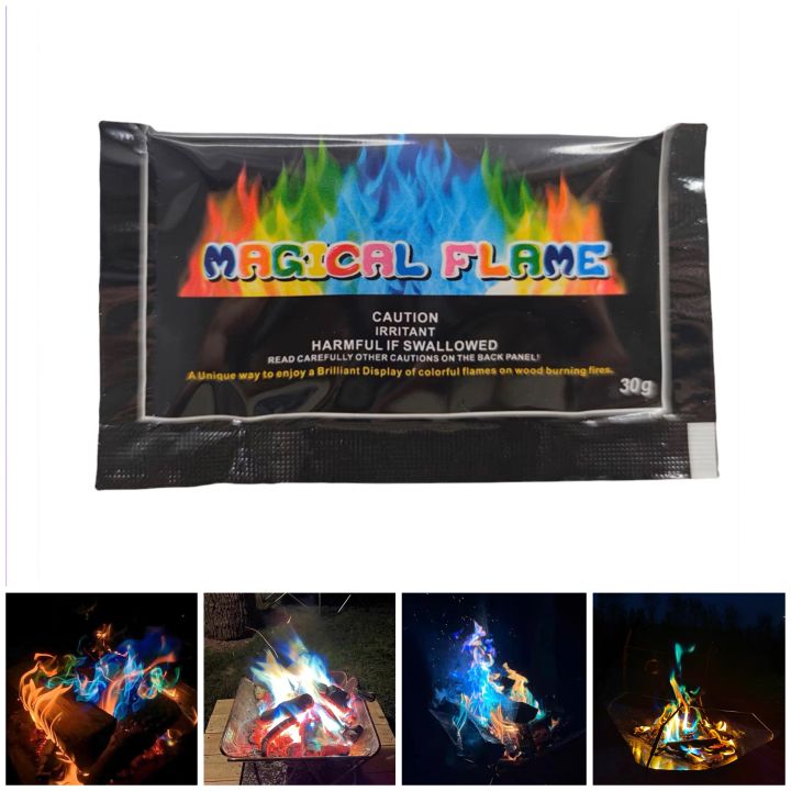 (SG Ready Stocks) Colourful Rainbow Fire Powder, Magic Flame, Magical ...