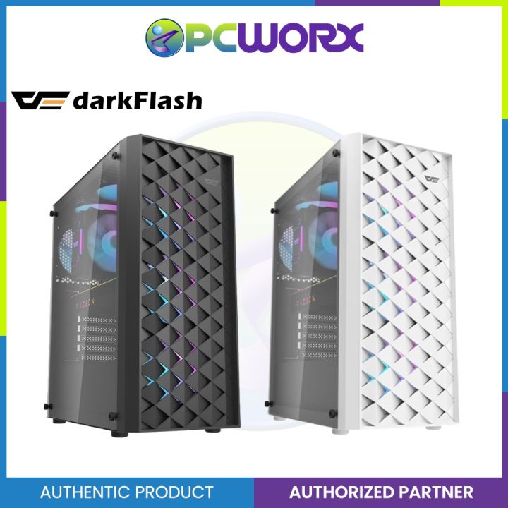COD darkFlash DK351 TG w 4pcs ARGB Fans Mid-tower Gaming Case | Lazada PH