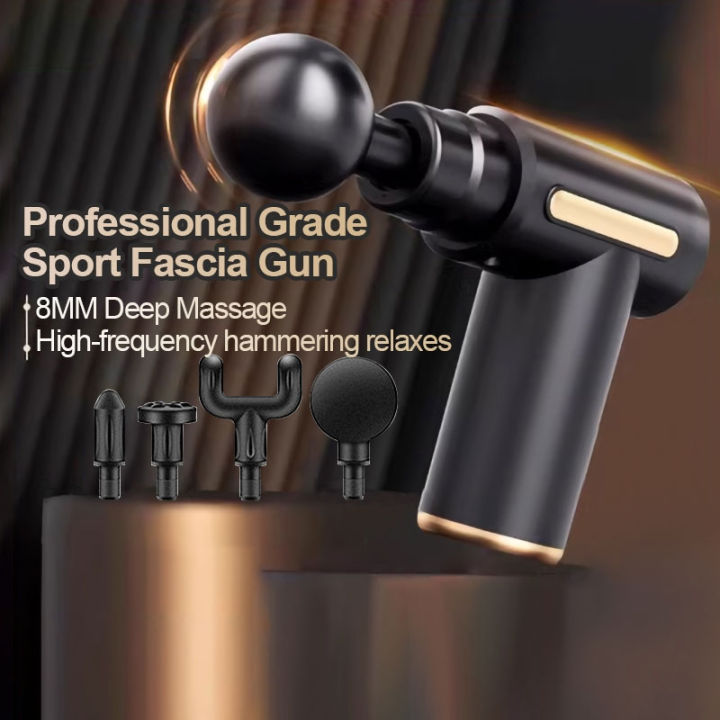 Portable Electric Massage Gun 4 in 1 Head Muscle Relaxation Percussive ...