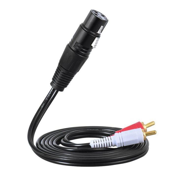 1.5m/ 5ft Stereo Audio Splitter Patch Y Cable Cord 1 XLR Female to 2 ...