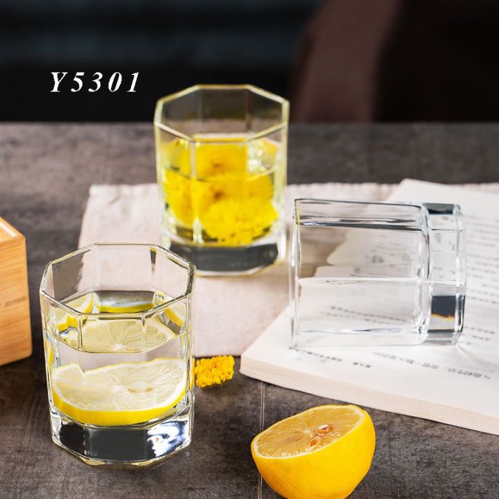 Delisoga Deli Glassware Transparent Drinking Set 6pcs 140mL (Y5301, Y5107, Y5011, CB011-1 AND ...
