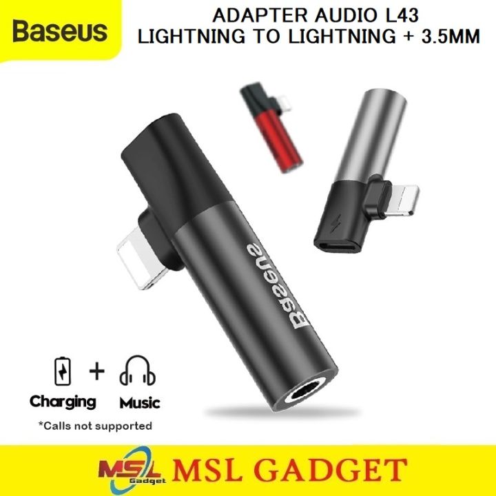 Baseus Adapter Audio Konverter Headset iPhone Lightning to 3.5mm L43 ...