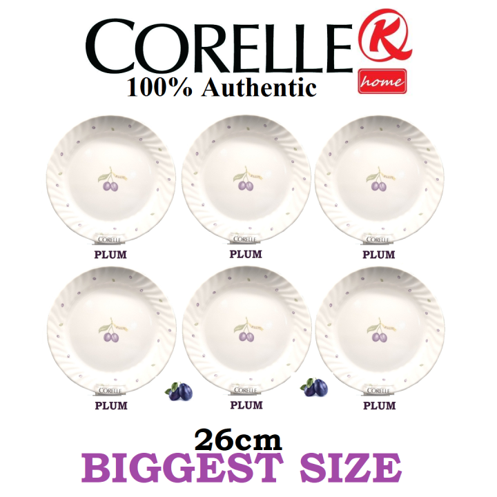 CORELLE Dinner Plate 26cm 6pcs. Plum | Lazada PH