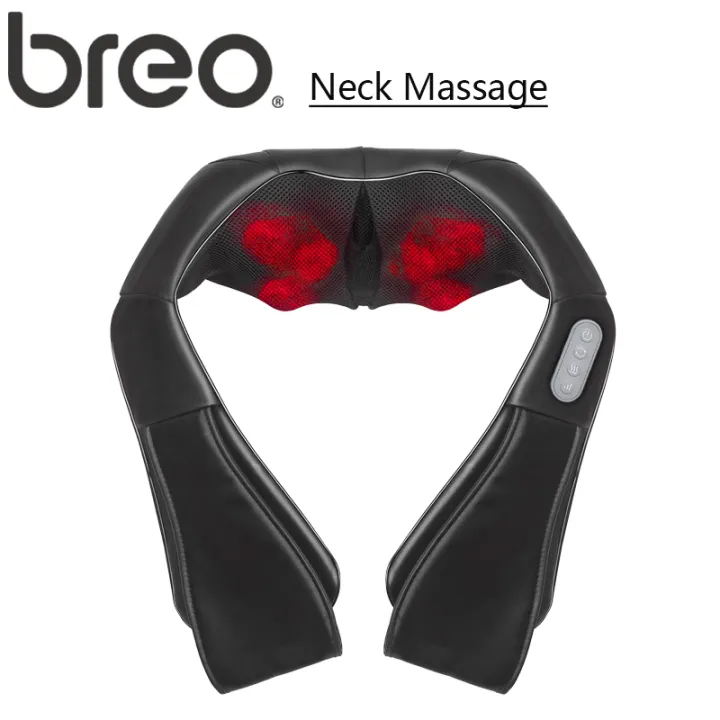 Breo Shoulder Massager Neck Back with Heat 3D Deep Shiatsu Kneading ...